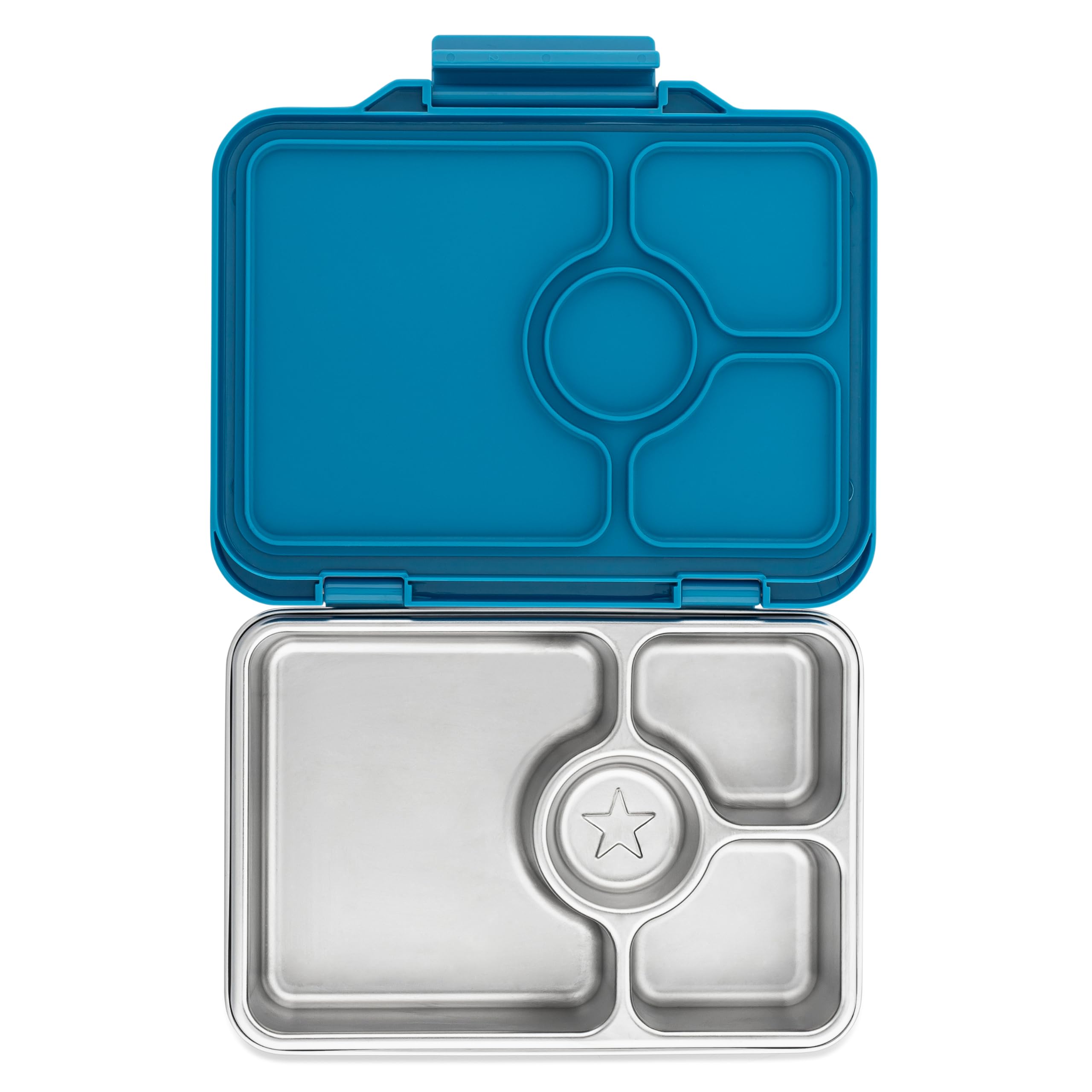 Yumbox Prêt Stainless Steel Bento Lunch Box with Leakproof Lid, Durable, Reusable Food Container, Ideal for Sandwiches & Snacks ((Normandy Blue)