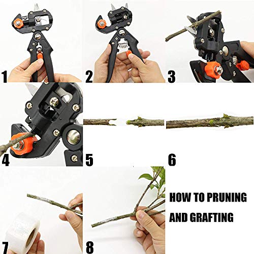 LCDCM Portable Fruit Tree Grafting Machine Garden Grafting Seedlings Grafting Machine with Foliage Trimming Scissors Grafting Cutting Tool Set (Grafting Shear)
