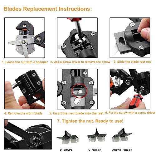 LCDCM Portable Fruit Tree Grafting Machine Garden Grafting Seedlings Grafting Machine with Foliage Trimming Scissors Grafting Cutting Tool Set (Grafting Shear)