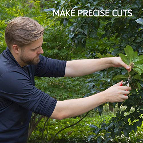 GARTOL Micro-Tip Pruning Shears, Hand Pruner Snips Florist Garden Scissors with Silicone Protective Sleeve, Perfect for Cutting Buds, Flowers, Vegetables and Picking Fruit, Trimming Plants(2 Pack)