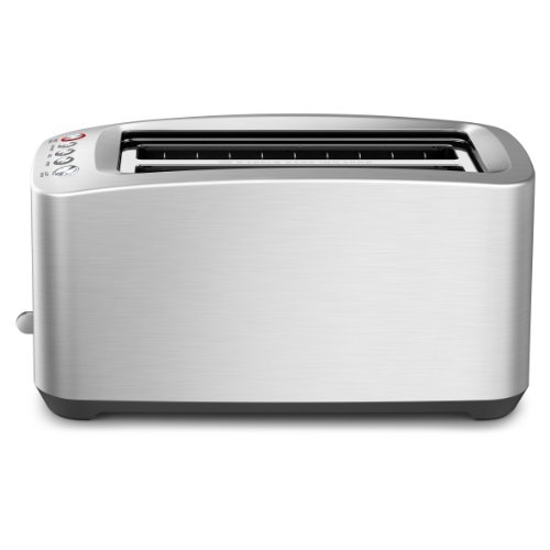 Breville BTA830XL Die-Cast Smart Toaster 4-Slice Long Slot Toaster, Brushed Stainless Steel