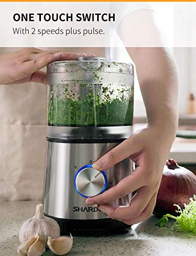 SHARDOR 3.5-Cup Food Processor Vegetable Chopper for Chopping, Pureeing, Mixing, Shredding and Slicing, 350 Watts with 2 Speeds Plus Pulse, Silver