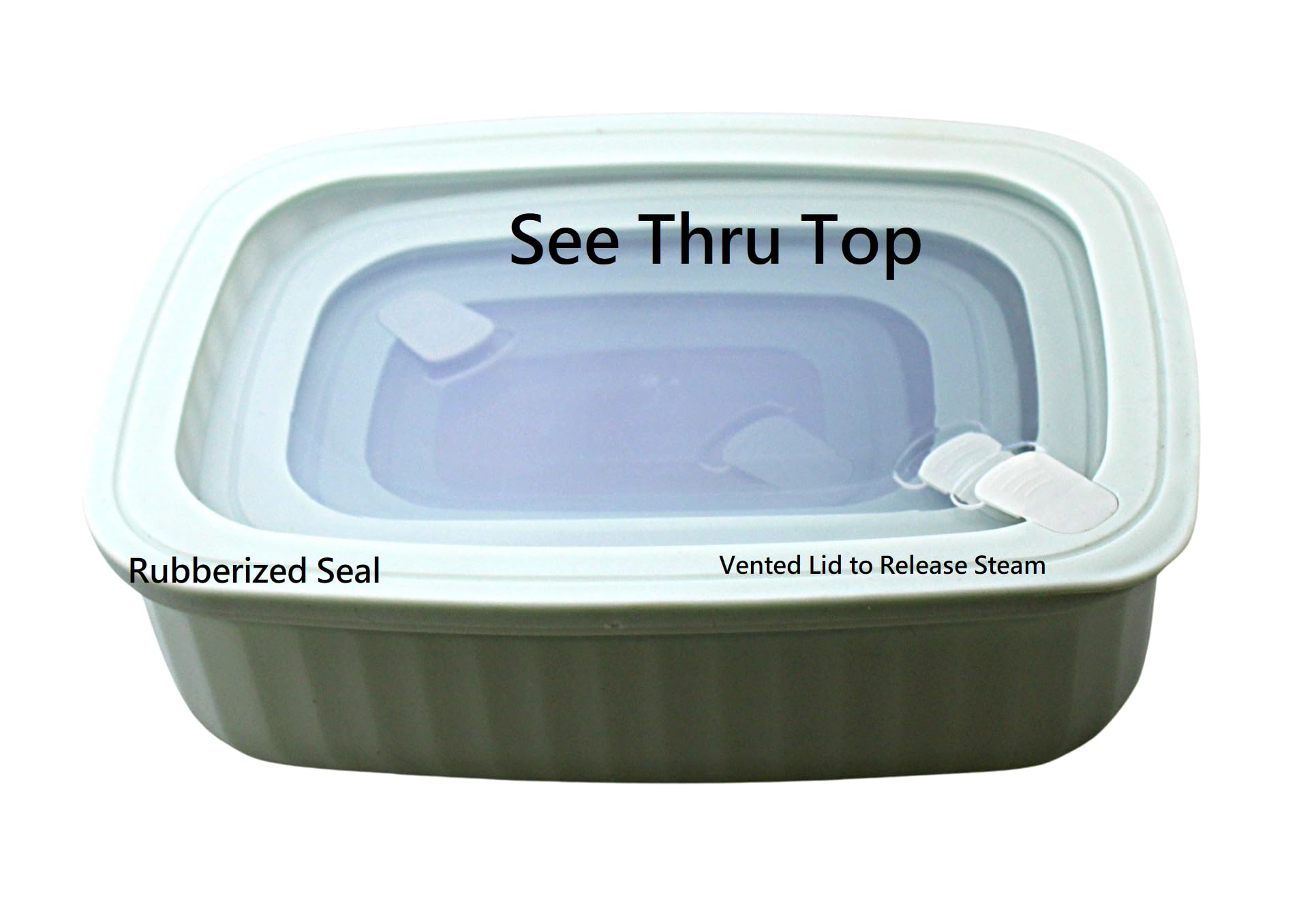 Set of 4 BPA Free Food Storage Containers with Vented Lids Assorted Sizes, Microwave & Freezer Safe, Leftovers, Meal Prep, Fridge Organization Dry Grains Storage by Dependable Industries Inc. (Green)