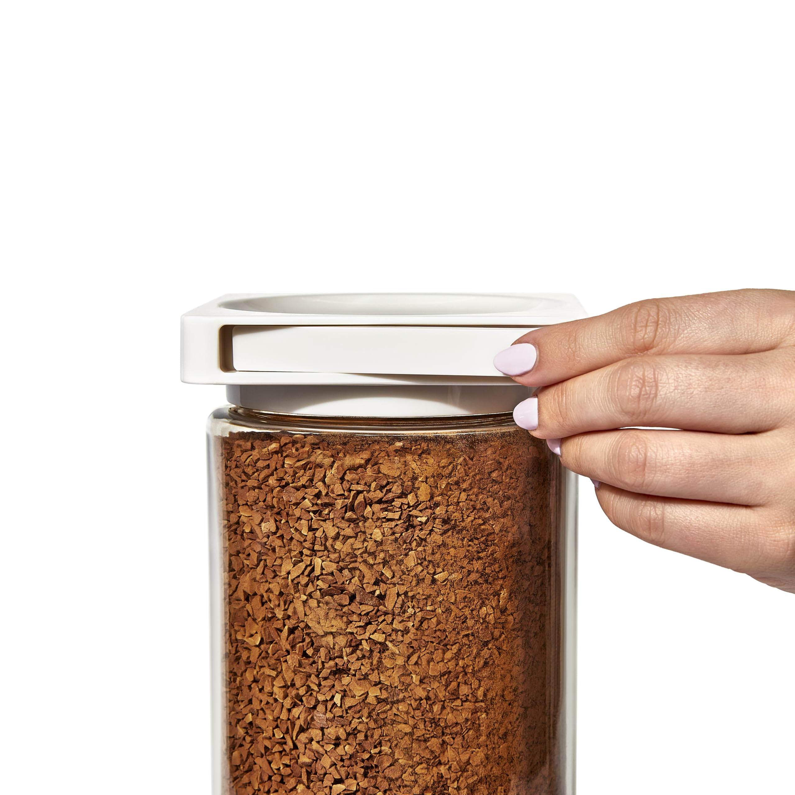 Cliik 3-Pack Magnetic Stackable Kitchen Containers, Jars for Organization and Storage, Kitchen Storage & Pantry Organizer with Lid, Shatterproof, Leakproof & Airtight