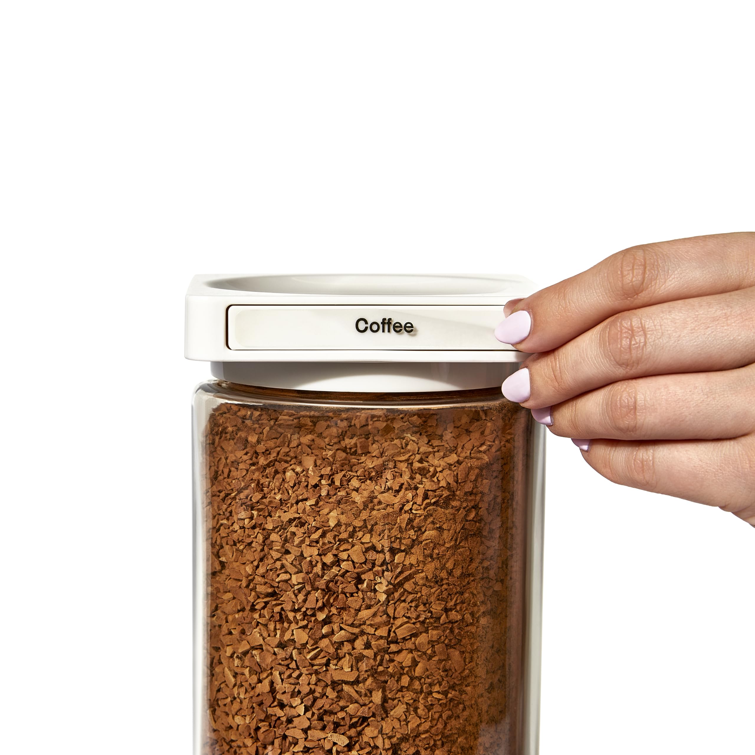 Cliik 3-Pack Magnetic Stackable Kitchen Containers, Jars for Organization and Storage, Kitchen Storage & Pantry Organizer with Lid, Shatterproof, Leakproof & Airtight