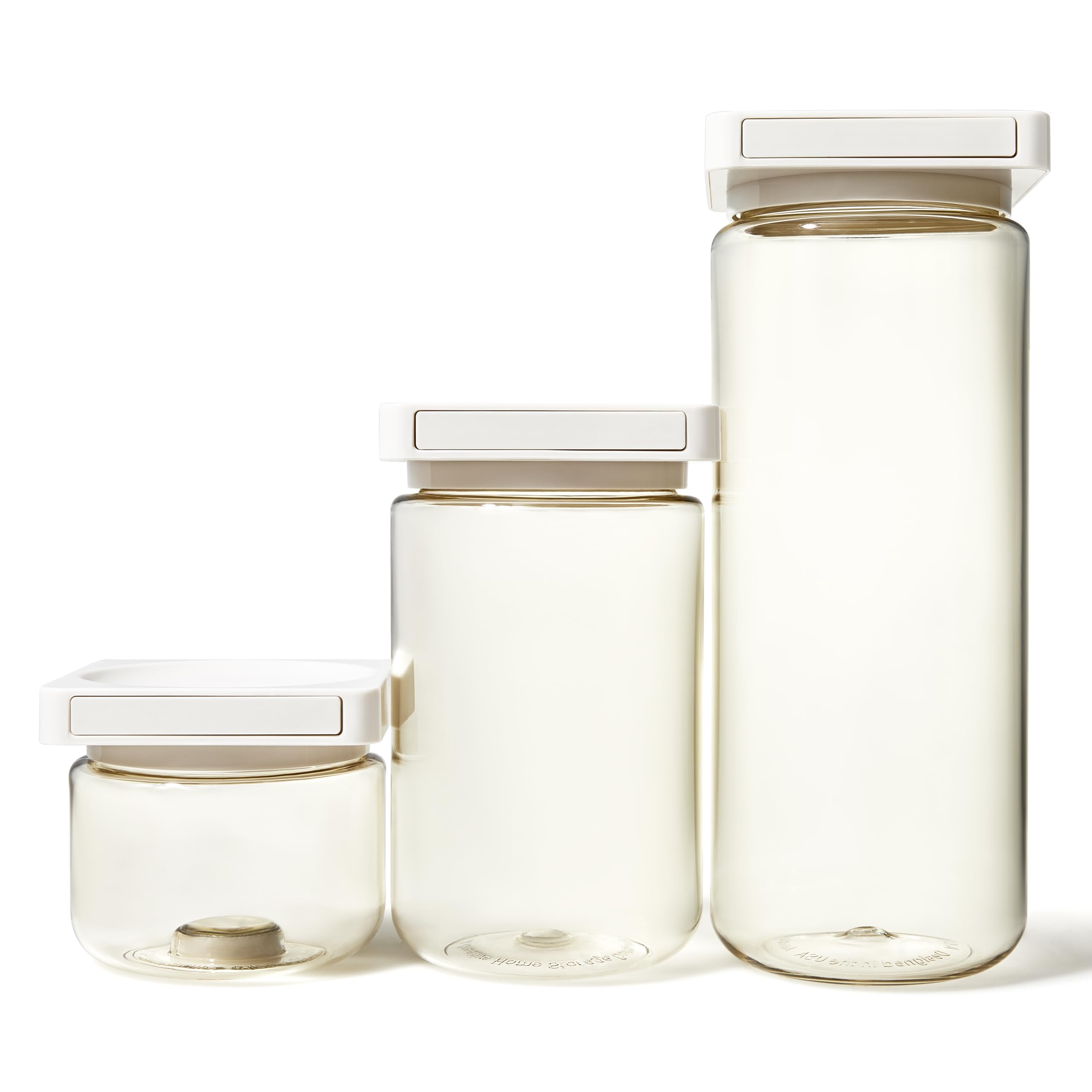 Cliik 3-Pack Magnetic Stackable Kitchen Containers, Jars for Organization and Storage, Kitchen Storage & Pantry Organizer with Lid, Shatterproof, Leakproof & Airtight