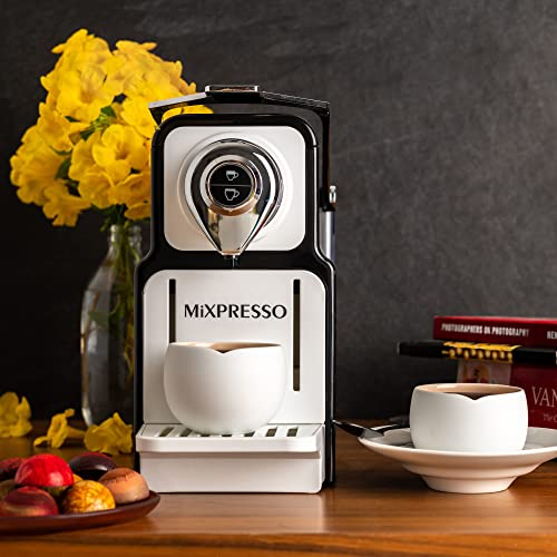 Mixpresso Espresso Machine for Nespresso Compatible Capsule, Single Serve Coffee Maker Programmable Buttons for Espresso Pods, Premium Italian 19 Bar Pressure Pump 23oz, Small Espresso Machine 1400W