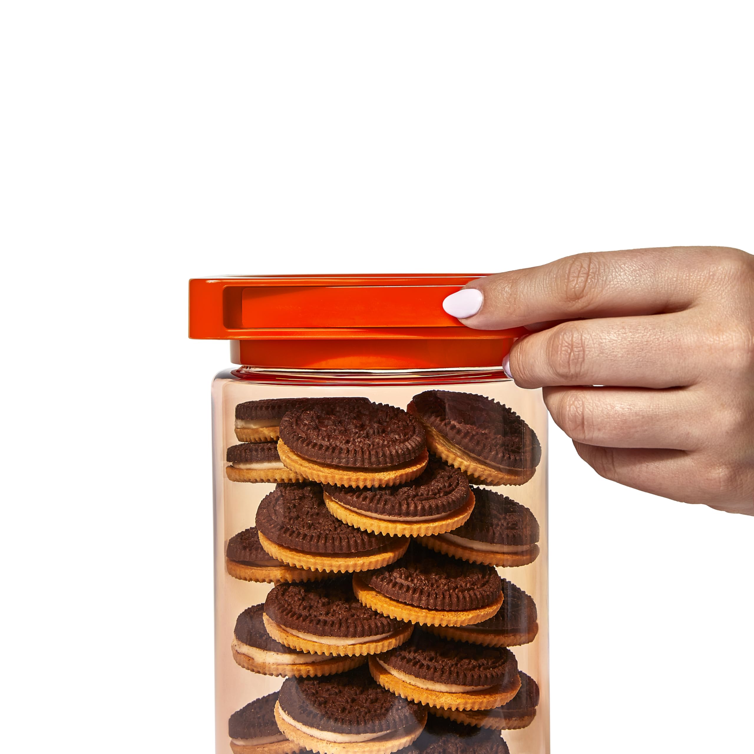 Cliik 3-Pack Magnetic Stackable Kitchen Containers, Jars for Organization and Storage, Kitchen Storage & Pantry Organizer with Lid, Shatterproof, Leakproof & Airtight