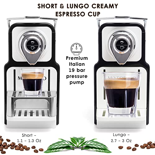 Mixpresso Espresso Machine for Nespresso Compatible Capsule, Single Serve Coffee Maker Programmable Buttons for Espresso Pods, Premium Italian 19 Bar Pressure Pump 23oz, Small Espresso Machine 1400W