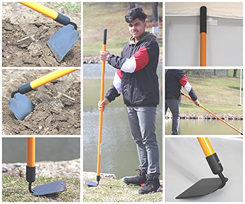 Ashman Garden Hoe (1 Pack)β Sturdy Hand Tiller β Heavy Duty Blade for Digging, Loosening Soil, and Weeding β Rubber Grip Handle for a Strong Hold β Rust Resistant Build.