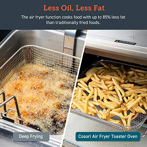 COSORI C130-FB Toaster Oven Accessory BPA Free, 30L, fryer basket for 130 series, Silver