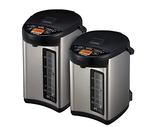 Zojirushi CV-JAC50XB, VE Hybrid Water Boiler & Warmer, 5.0 Liter, Stainless Black, Made in Japan