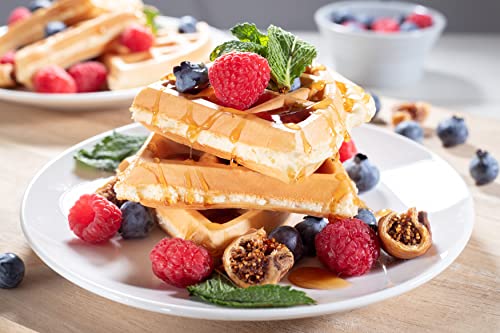 Belgian Waffle Maker - Non-Stick 7" Waffler Iron w Adjustable Browning Control, Electric Baker Makes Thick, Fluffy Waffles, Kitchen Essential for Breakfast, Great Gift or Morning Treat