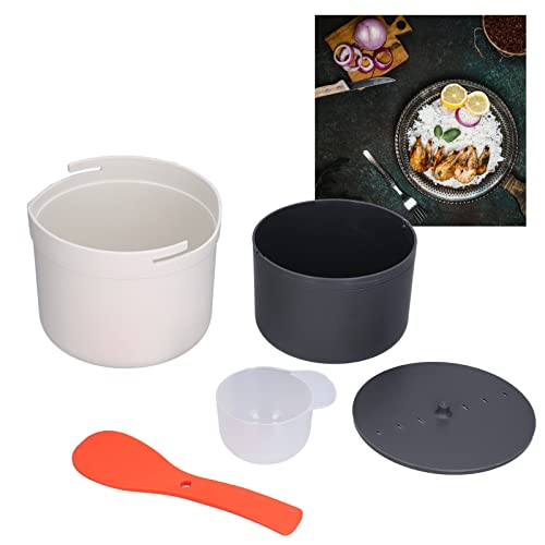 Microwave Rice Cooker Set, 2L Large Capacity Microwave Rice Cooker Steamer, Multifunctional Microwave Cookware, Microwave Rice Maker for Home Kitchen Cooking