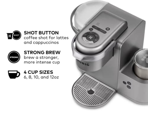 Keurig K-Cafe C Single Serve K-Cup Pod C Latte and Cappuccino Maker, 12, Nickel