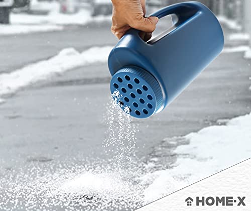 Home-X Ice Melt Salt Dispenser, Grass Seed Spreader, Plastic Garden Container
