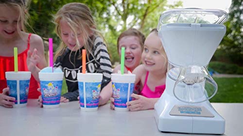 Little Snowie Max Snow Cone Machine - Premium Shaved Ice Maker, With Powder Sticks Syrup Mix, 6-Stick Kit, White