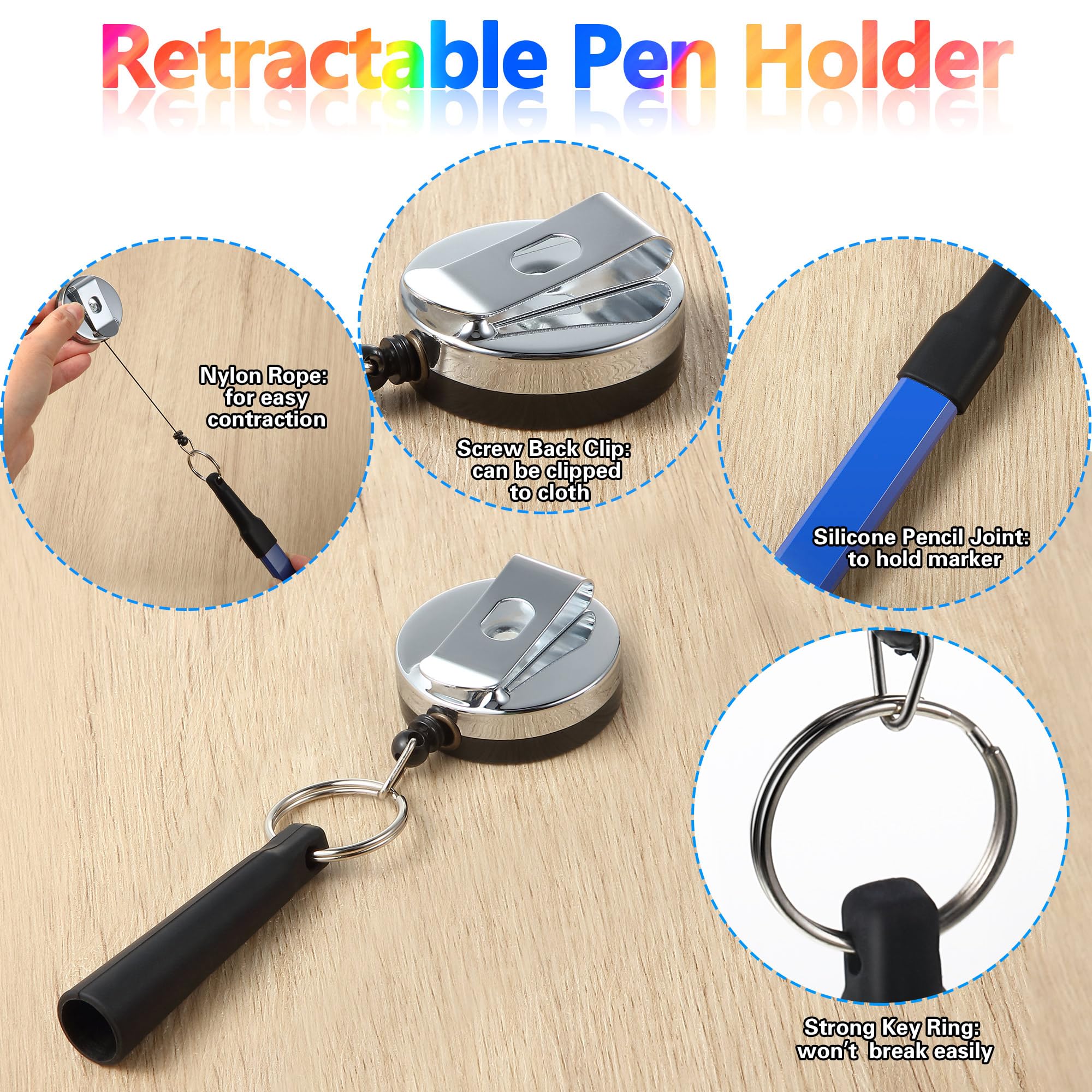 14 Pieces Carpenter Pencil, 7 Inches Flat Octagonal Hard Black Carpenter Marking Pencils with Pencil Sharpener and Silicone Heavy Duty Retractable Pen Holder for Woodworking Marking Tool