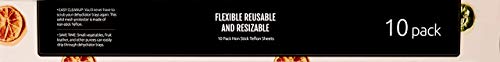 Homey 10-Pack Flexible Reusable and Resizable Non Stick Teflon Food Dehydrator Sheets, 14x14-Inches