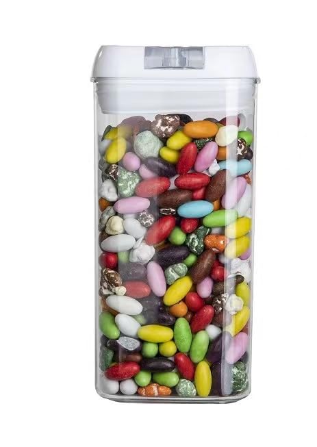 ASANSH Sealed container Transparent jar Food Storage Container for Cereal Sugar Baking Supplies (1.2L)