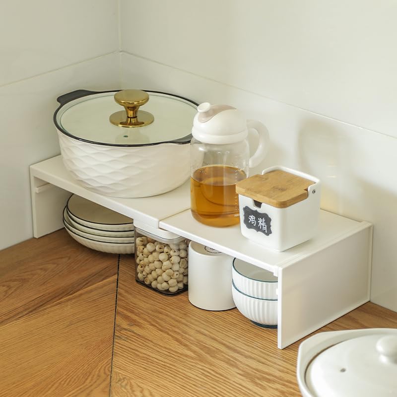 Zmcaiwsy Kitchen cabinets and Counter Shelves Layered Shelves, Store, and Increase Space,can be Stacked, extensible, Non-Slip, Suitable for The Kitchen, cabinets, Sinks, Shoe cabinets, Wardrobe