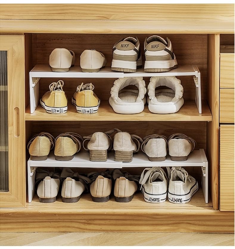 Zmcaiwsy Kitchen cabinets and Counter Shelves Layered Shelves, Store, and Increase Space,can be Stacked, extensible, Non-Slip, Suitable for The Kitchen, cabinets, Sinks, Shoe cabinets, Wardrobe