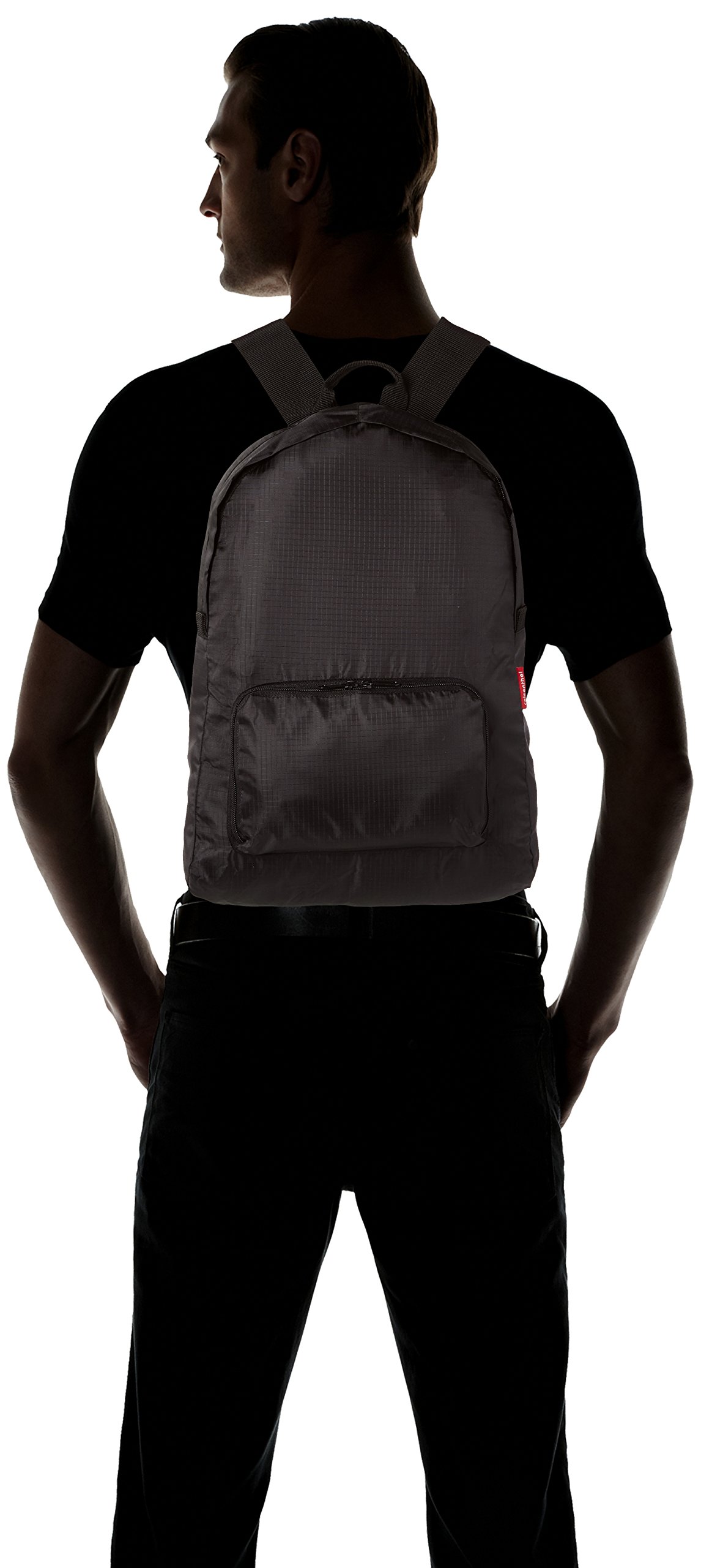 reisenthel Mini Maxi Rucksack, Foldable Travel Backpack with Built-in Carrying Pouch, Black