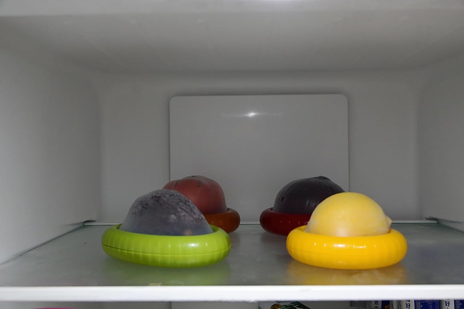 Wusdayer 4 Pcs Silicone Fruit Storage Box,Fruit Storage Containers for Fridge,Anti-Oxidation Storage Box,Silicone Fruit and Vegetable Storage Containers Set for Fridge Keep Fresh