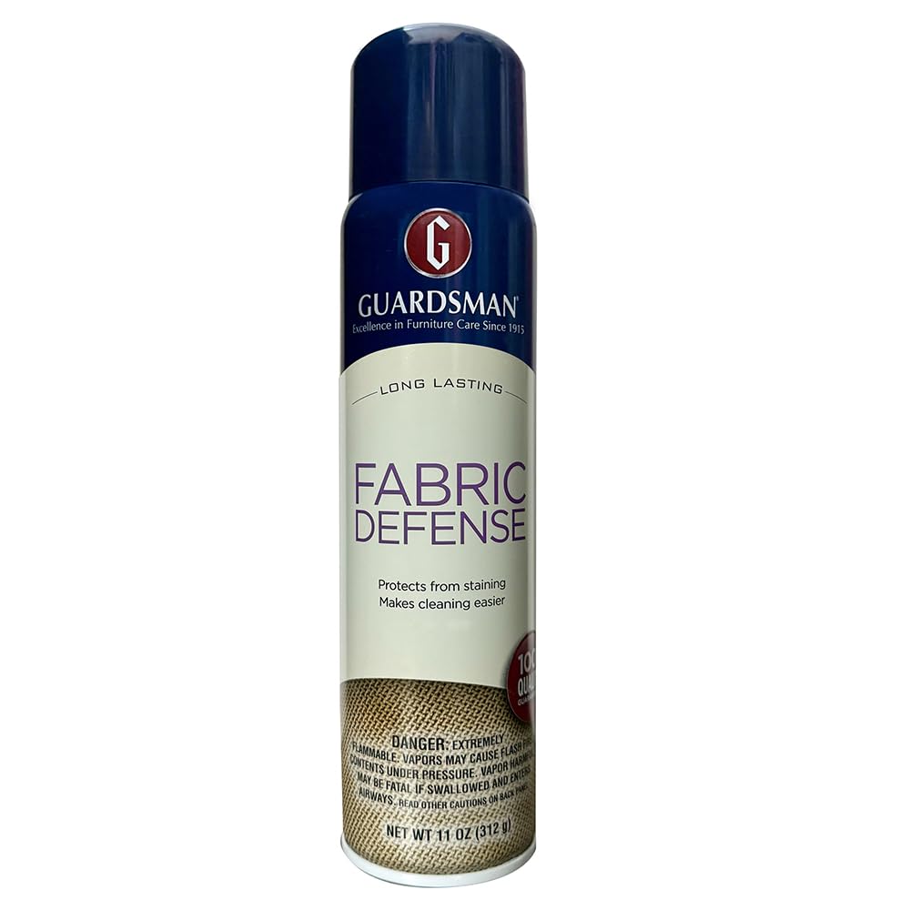 Guardsman Fabric Defense & Upholstery Protector Blocks Stains and Repels Liquid, Use on Microfiber, Rugs, Carpeting, Fabric Apparel, Easy Clean, Odorless, No Chemical Cleaner 11 Oz 460900