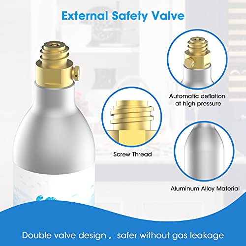 Sodaology 60L Co2 Carbonator Compatible with Sodastream Appliances,14.5oz, Set of 1