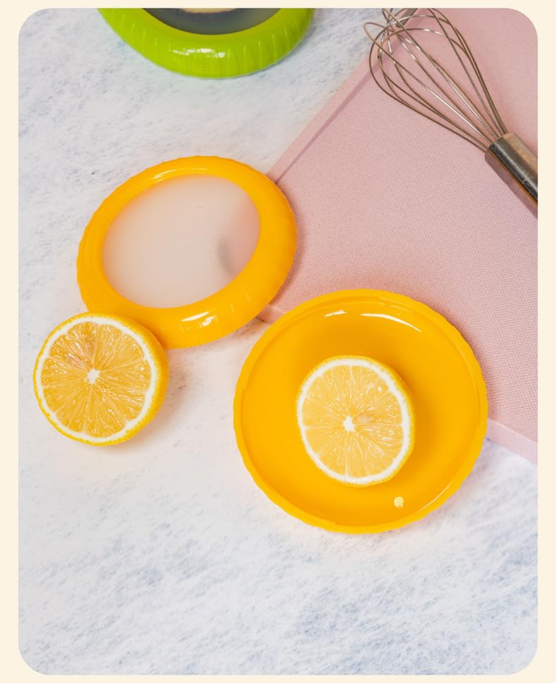 4pcs Silicone Fruit Storage Box, Upgrated Silicone Fruit And Vegetable Anti-Oxidation Storage Containers, Fresh Preservation Box for Avocado Tomato Onion Lemon, Container Set for Fridge Keep Fresh
