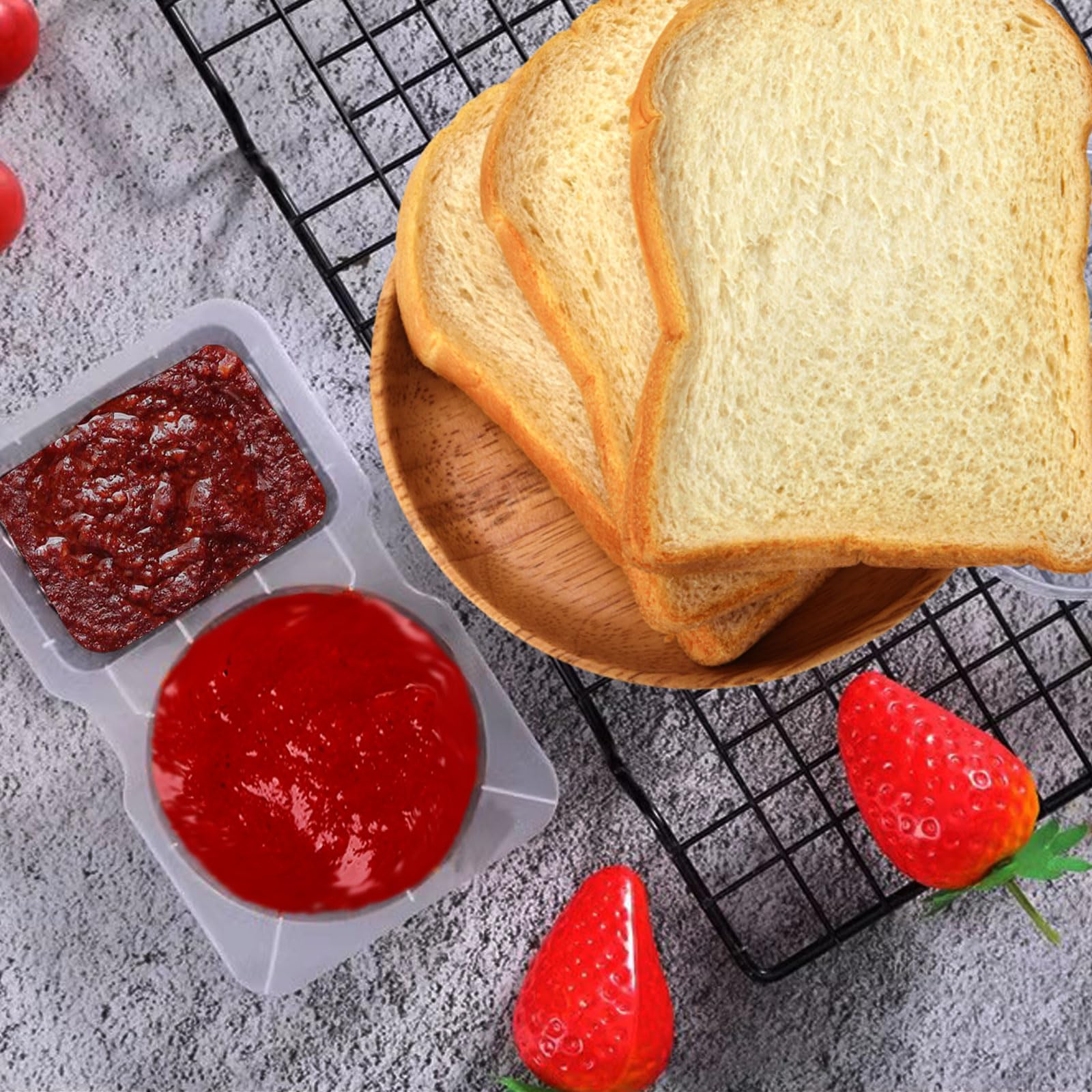 Obfuscate Condiment Container with Lids,Disposable Double Compartment Snack Container for Sauce, Sampling, Travel Snack 20PCS