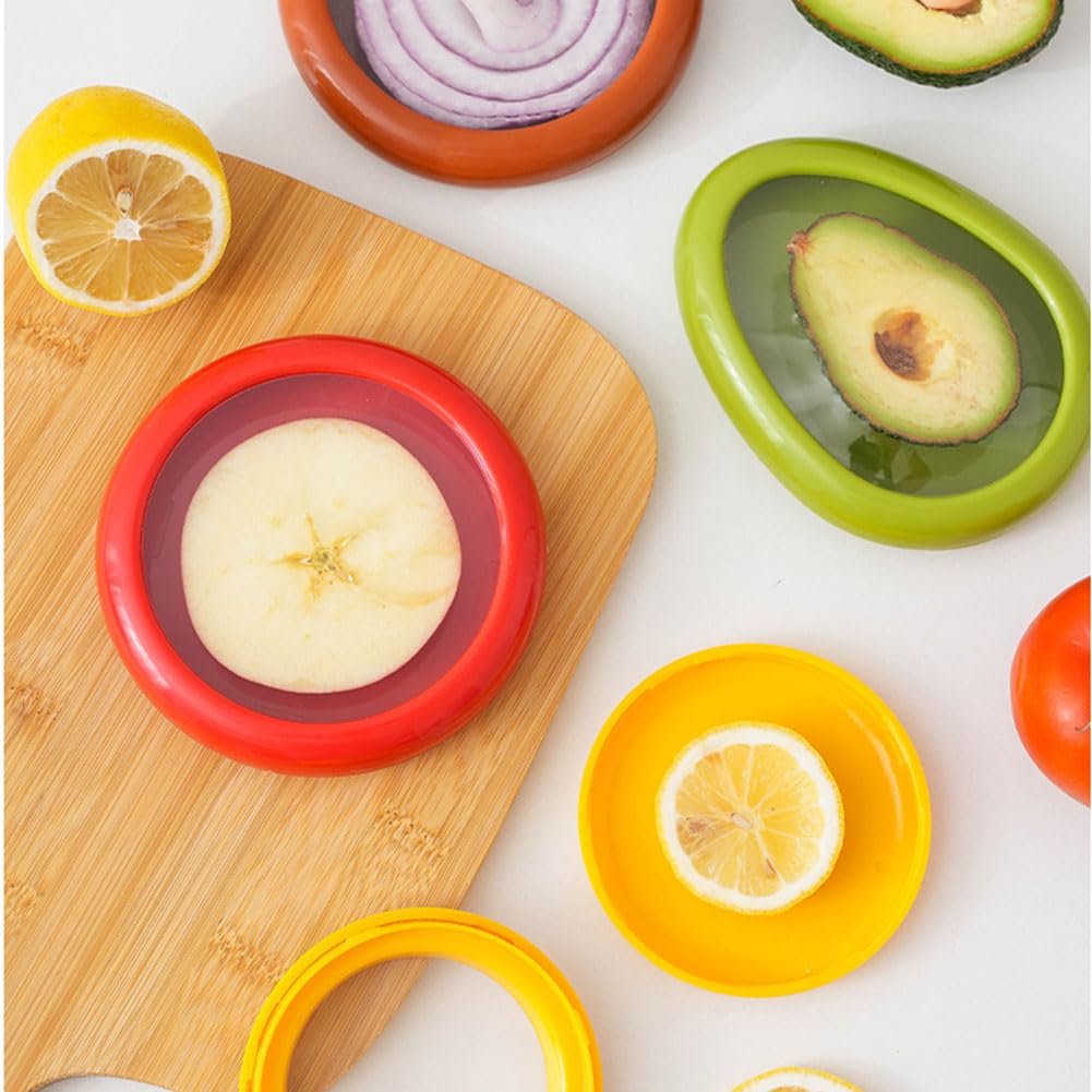Silicone Fruit Storage Box, 4PC Reusable Storage Containers for Tomatoes, Avocados, Onions, Lemons, and Potatoes, Fruit and Vegetable Storage Box to Keep Fresh