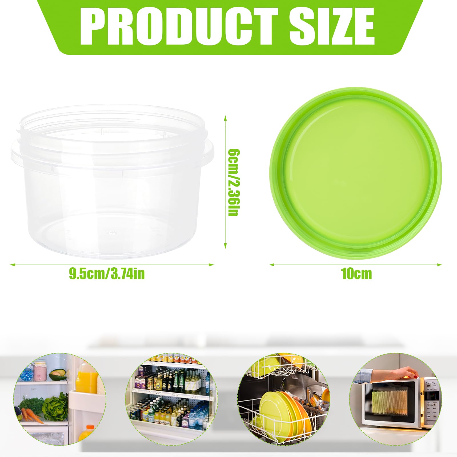 Xuelimei 18 pcs 8 oz/ 250ml Small Plastic Food Containers,Reusable Food Storage Containers with Lids Plastic Reusable Freezer Storage Containers, Leakproof & Airtight, Freezer Safe, Dishwasher Safe.