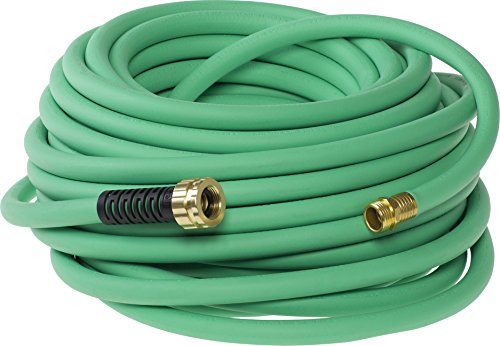 Swan Products SNSS58050 Soft & Supple Easy Coil Water Hose with Crush Proof Couplings 50' x 5/8", Green