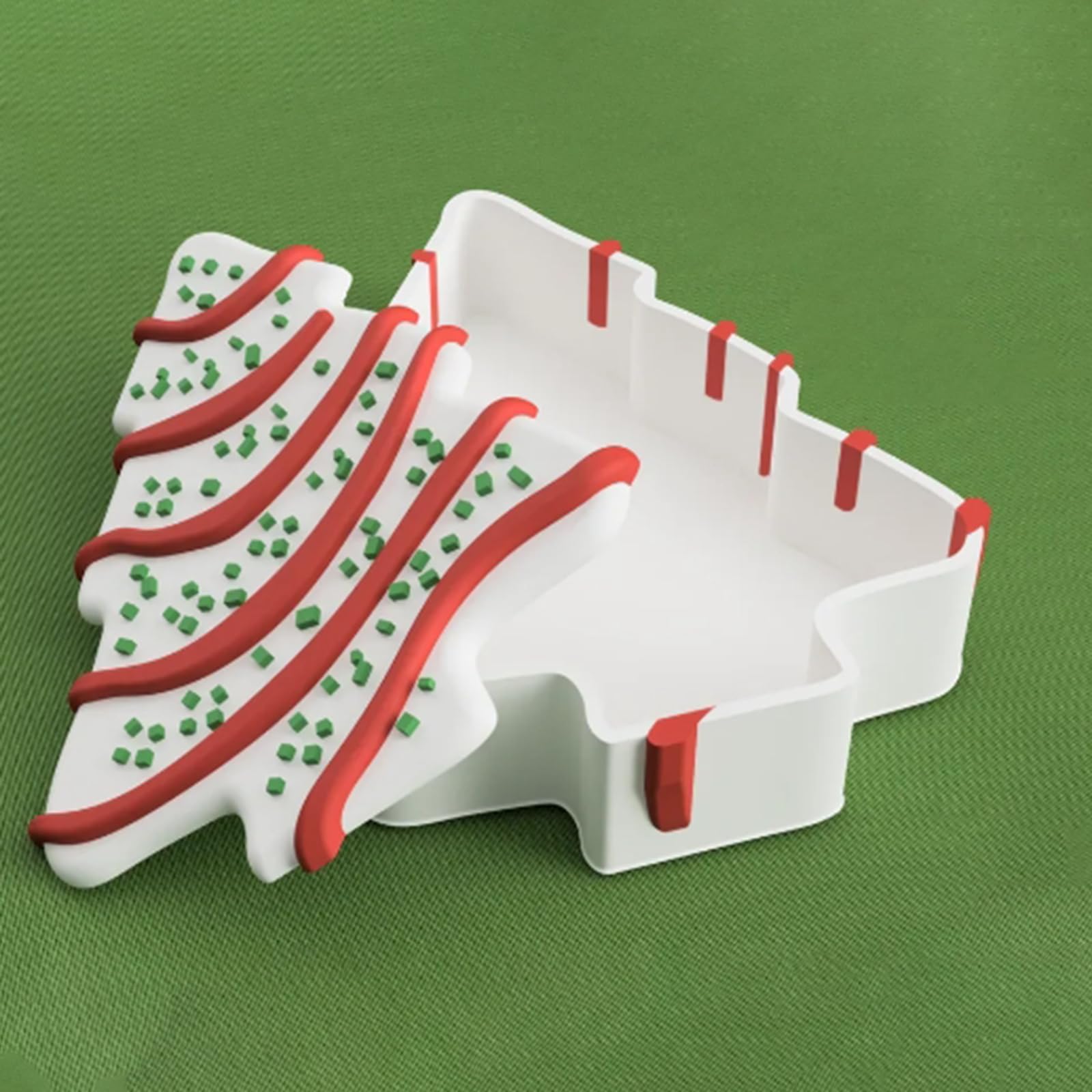 Christmas Tree Cake Storage, Christmas Food Storage, Christmas Candy Snack Storage Decoration, Candy Christmas Tree Box,Christmas Tree Can Put All Christmas Tree Cakes In A Beautiful Decorative (1)