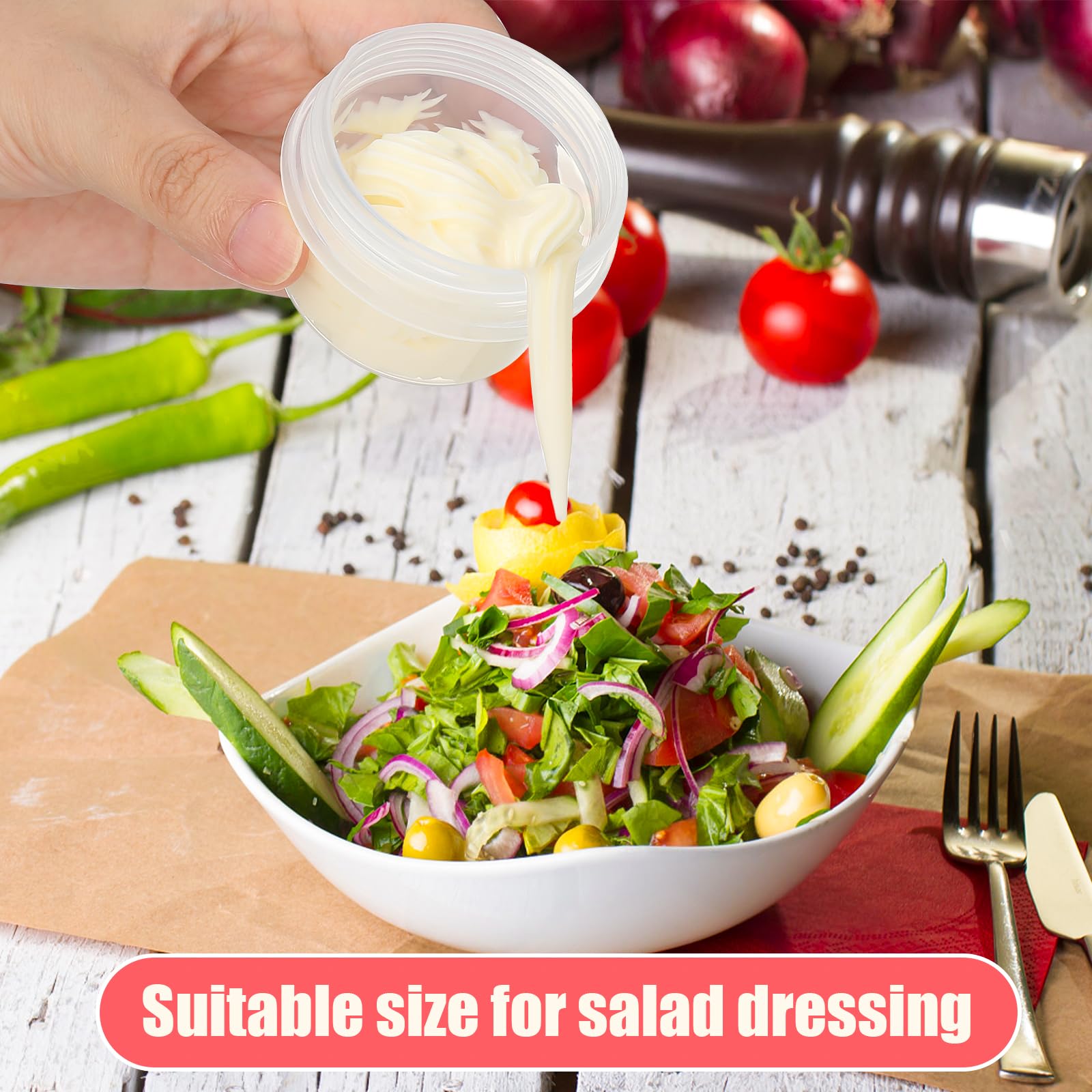 Xuelimei 4 oz/ 120 ml Small Plastic Food Containers,Reusable Food Storage Containers with Lids Plastic Reusable Freezer Storage Containers, Leakproof & Airtight, Freezer Safe, Dishwasher Safe. (6)