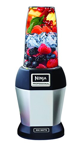 Ninja Nutri Pro Compact Personal Blender, with 18 Oz. and 24 Oz. To Go Cups, in a Black and Silver Finish