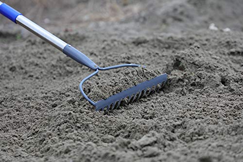 FLY HAWK 5 FT Bow Rake Heavy Duty,for lawns Raker to Gather Fallen Leaves, Weeds,Strong Hold When Working – Rust-Free(5 FT)