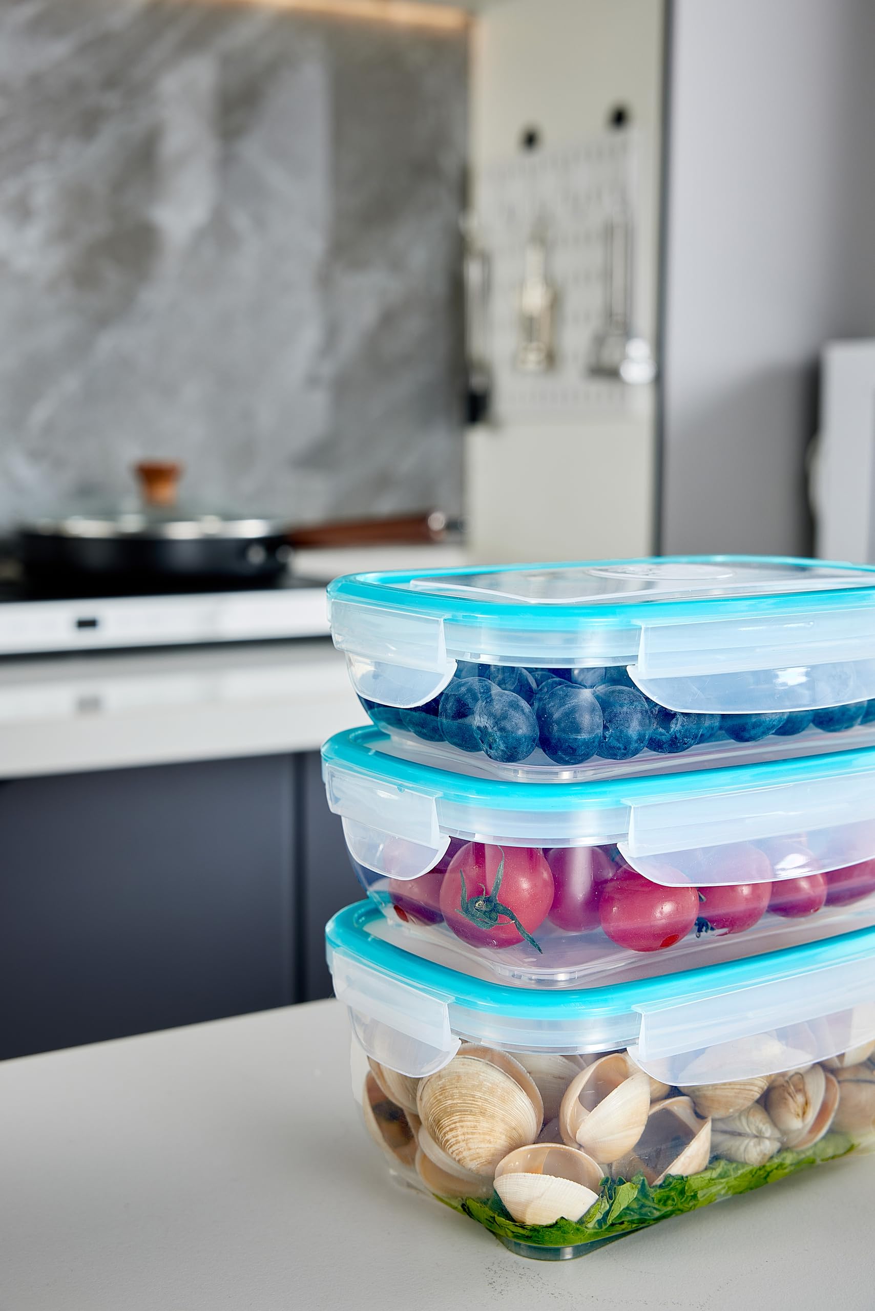 24 Airtight Food Storage Containers set, Freezer Safe, BPA-Free, Leakproof and Microwave/Dishwasher Safe Plastic Pantry Kitchen and Meal Prep Containers, Ideal for Lunch, Leftovers and Kitchen Storage
