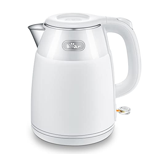 Bear Electric Kettle, 1.5L Rapid-boil Water Boiler, Stainless Steel 304 Inside, 1500W Tea Kettle with Auto Shut Off & Boil Dry Protection, Electric Water Kettle Great for Tea and Coffee