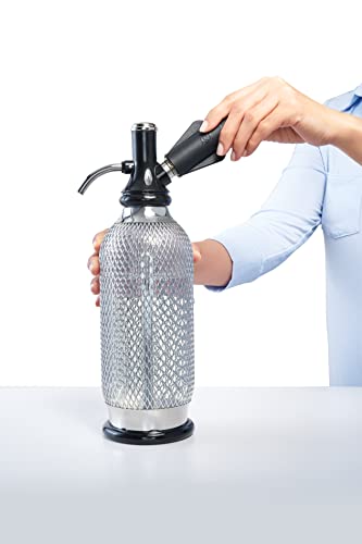 iSi North America Soda Siphon Classic Mesh Sodamaker for Making Carbonating Beverages, 1 Quart, Stainless Steel