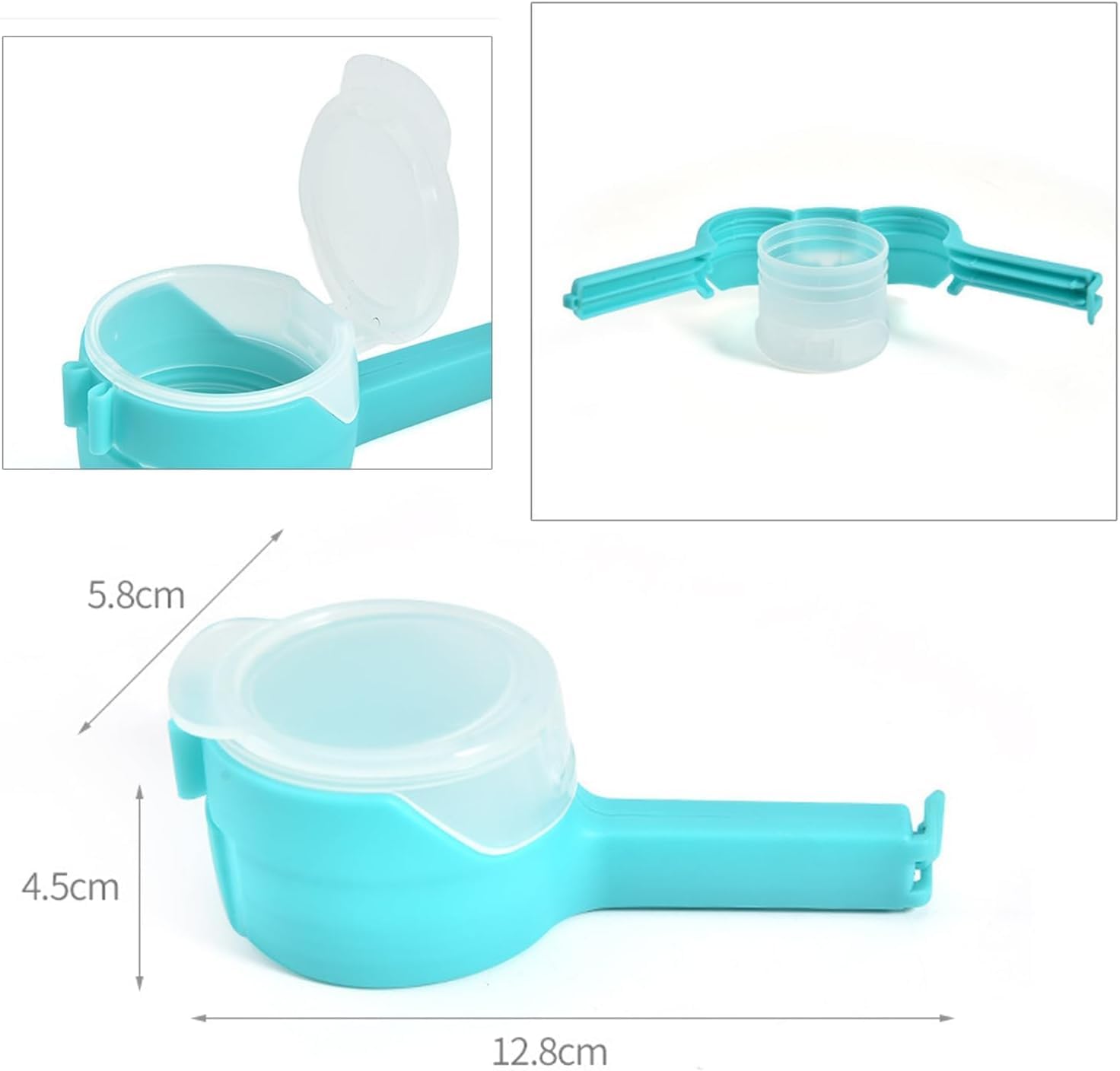OYCBUAZY 2024 bag clips with pour spout,snack clips that pour,bag clips for food,bag clips for food storage (color mixing)