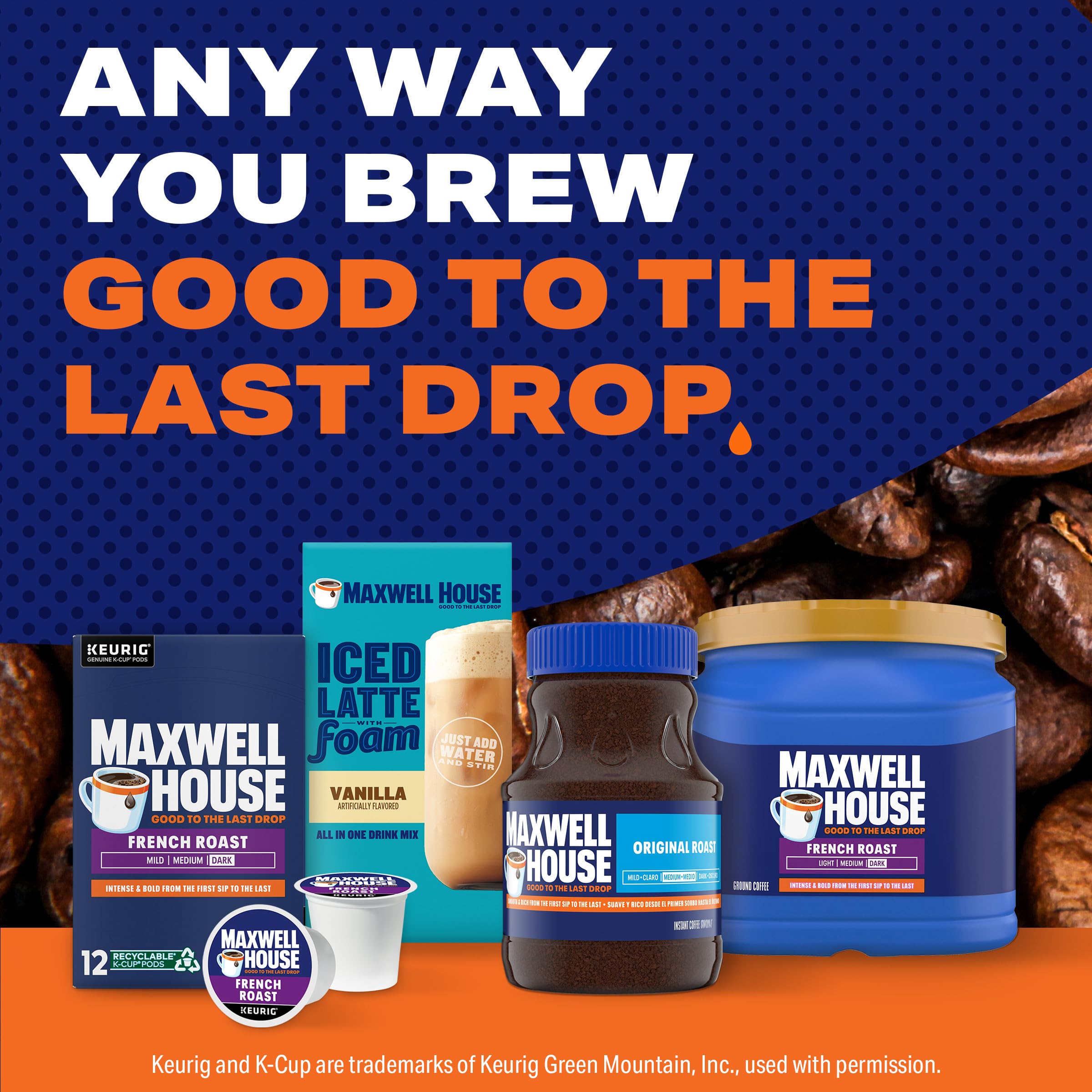Maxwell House French Roast Dark Roast Ground Coffee (25.6 oz Canister)