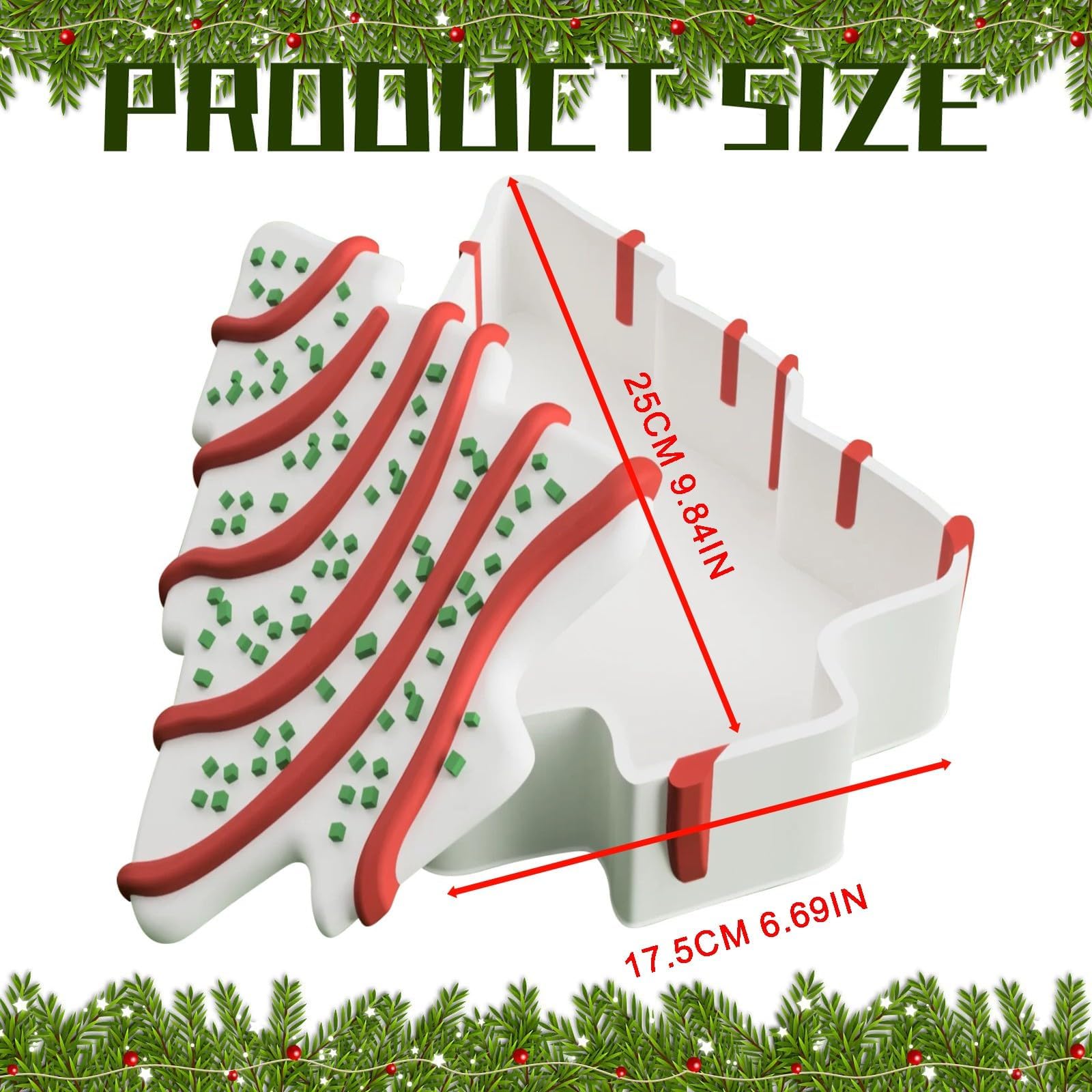 SANIKAWA Christmas Tree Cake Storage, Christmas Candy Snack Storage Decoration, Christmas Tree Box Can Put All Christmas Tree Cakes In A Beautiful Decorative Position
