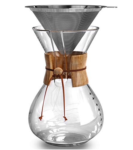 AGOGO Pour Over Coffeemaker Set Classic Series with Filter 8 Cups