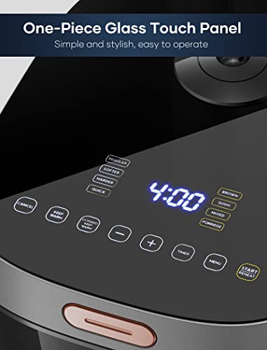 Offacy Rice Cooker, Smart Multi-Function Touch Panel, 8 Cups (Uncooked), 24-H Delay Timer, Auto Keep Warm, Nonstick Inner Pot, for Soft White Rice, Brown Rice, Sushi, Porridge