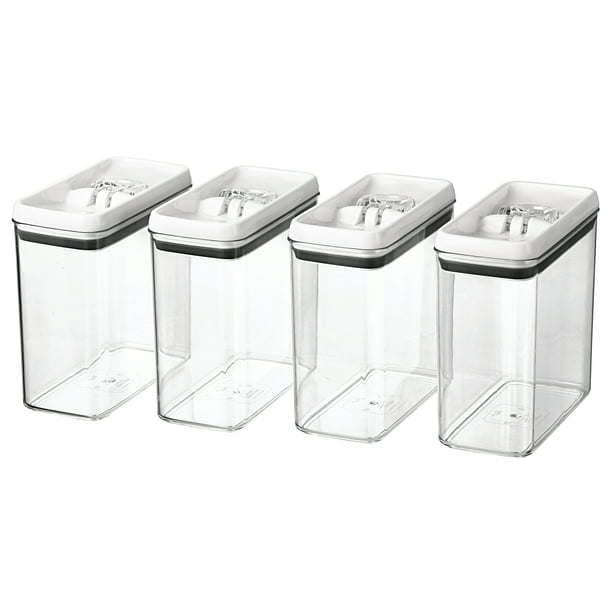 Generic 4 Pack Flip Tite 11.5 Cup Rectangular Food Storage Container Set Canister, Clear