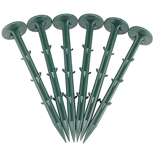Nigh High Strength Plastic Garden Stakes Anchors Plastic Landscape Anchoring Spikes, 6.3 Inches, Pack of 50, for Garden Netting, Landscape Edging, Tents, Weed Cover (GS-2)