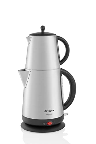 Arzum Tea Tock Electric Turkish Tea Maker, Stainless Steel, 120V